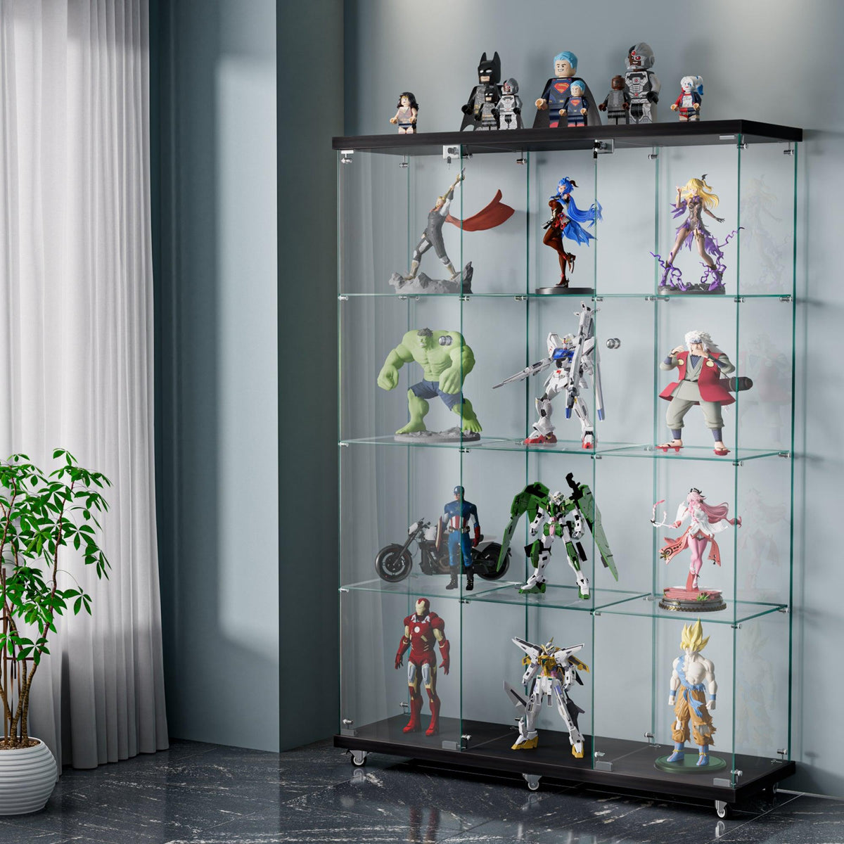 Lockable Glass Display Cabinet with Wheels | Stacked Australia ...