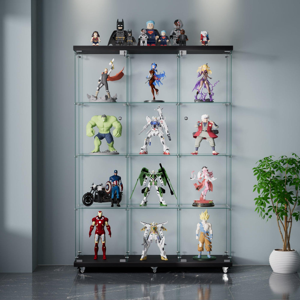 Lockable Glass Display Cabinet with Wheels | Stacked Australia ...