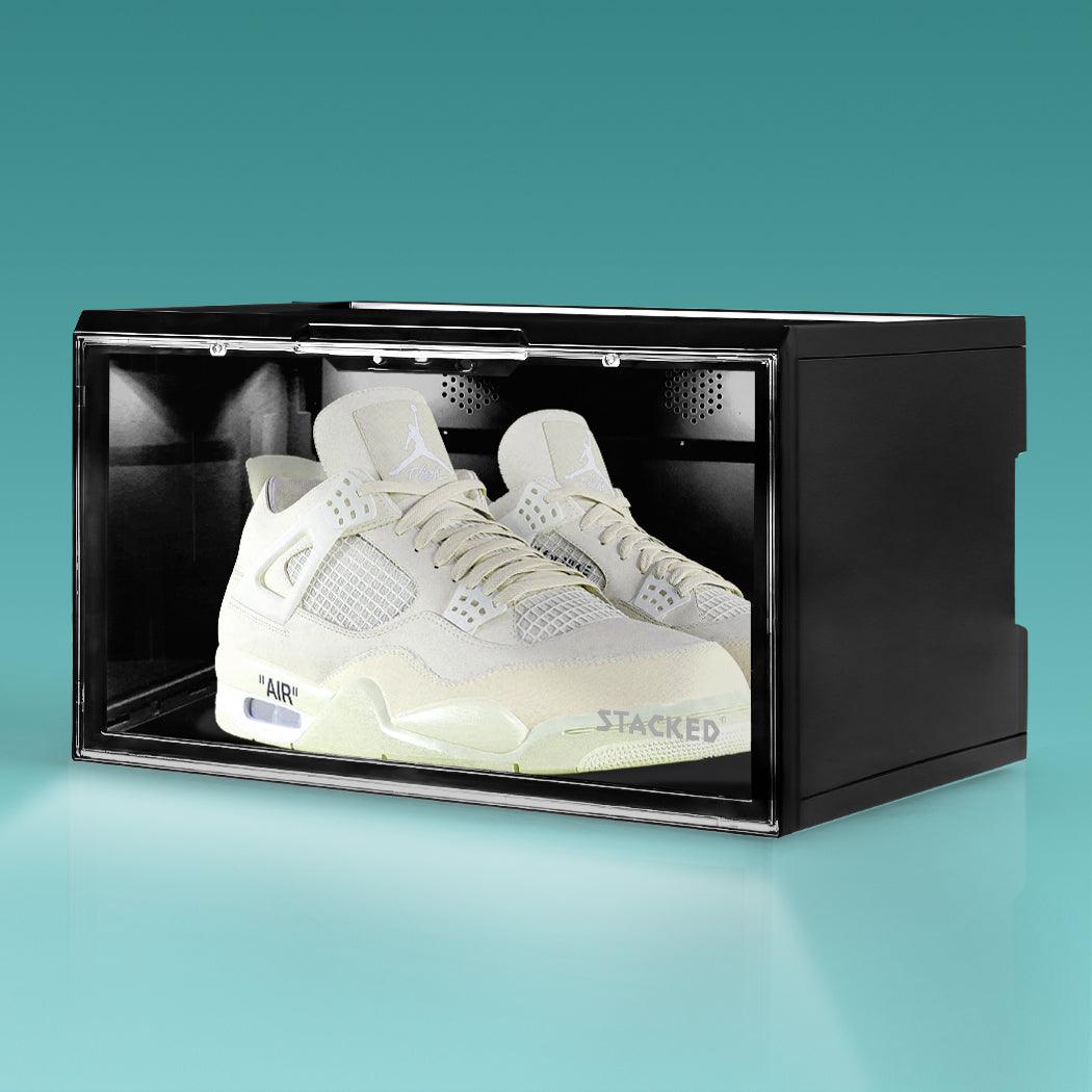 Stacked LED Sneaker Display Case With Voice Control - Black – STACKED ...