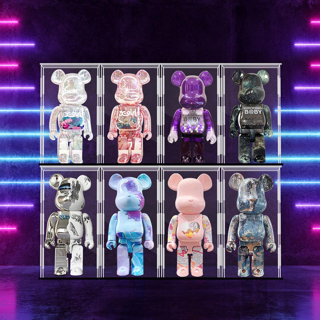 Bearbrick Display Show Case 400% Acrylic Storage Box with Black Base ...