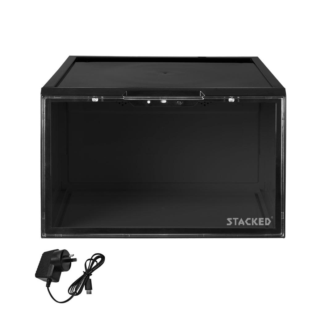LED Sneaker Display Case With Voice Control - Black – STACKED Storage